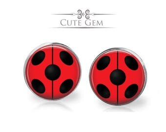 Miraculous ladybug earrings | Etsy