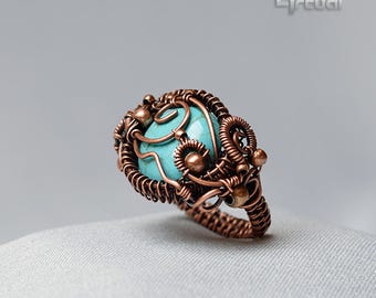 Women copper rings | Etsy