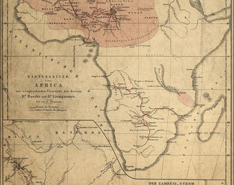 Livingstone map | Etsy