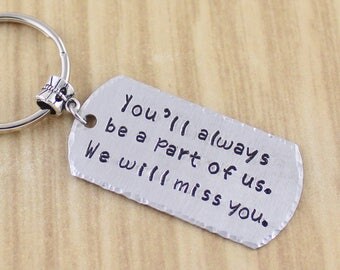 Miss you keychain | Etsy