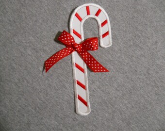 Candy cane applique | Etsy