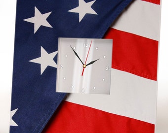 American flag clock | Etsy