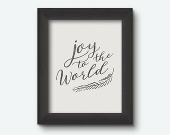 INSTANT DIGITAL DOWNLOAD Joy to the World Printable Vintage