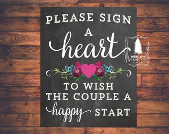 Please sign a heart | Etsy