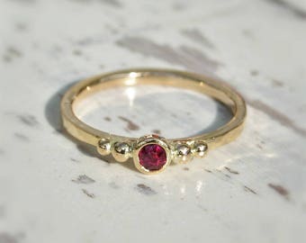Unique ruby ring | Etsy