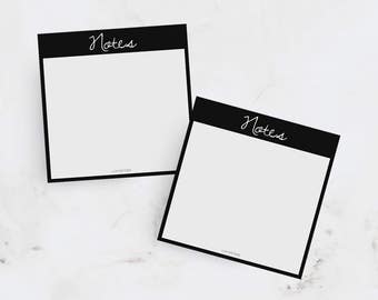 STICKY NOTES Printable PDF fits 3in by 3in Notepads