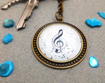 Music keychain | Etsy