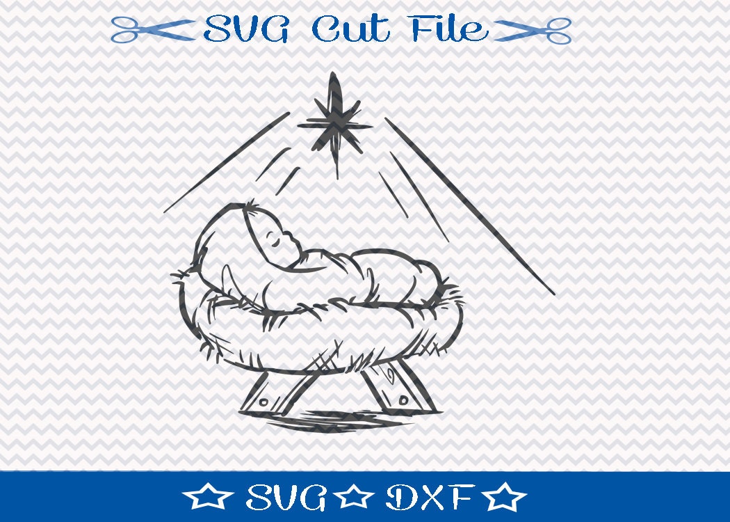 Baby Jesus SVG File SVG Cut File for Silhouette Xmas SVG