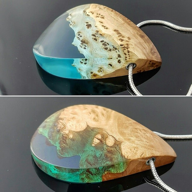 Unique wood and resin jewellery. by artfulresin on Etsy