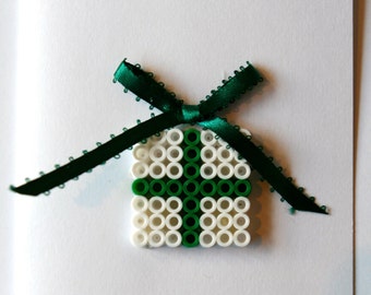 Perler bead card | Etsy