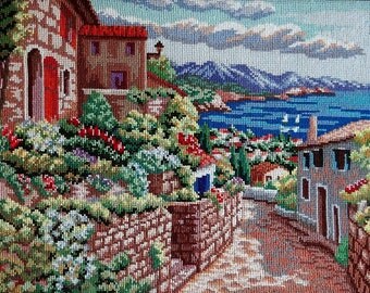 Seaside cross stitch | Etsy