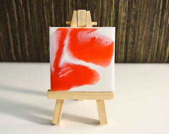 Red abstract art | Etsy