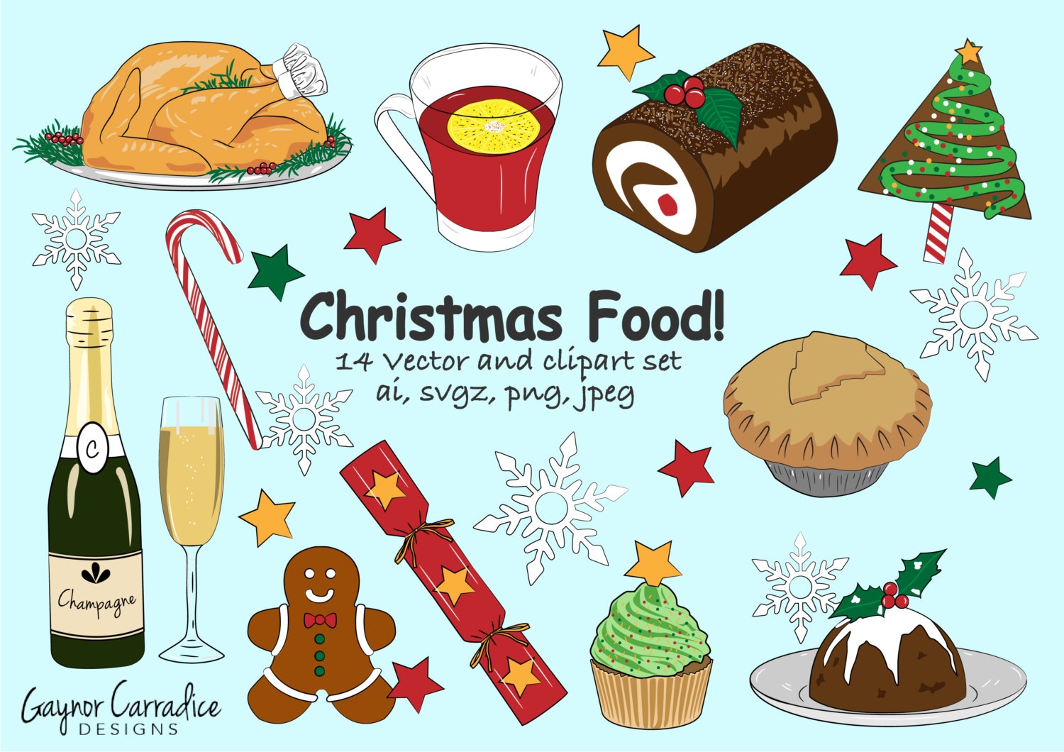 Christmas food clipart Christmas clip art Christmas party