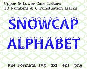 Snow alphabet | Etsy