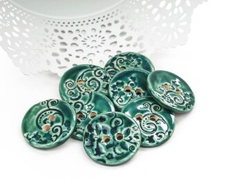Green buttons | Etsy