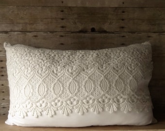Crochet lace pillow | Etsy