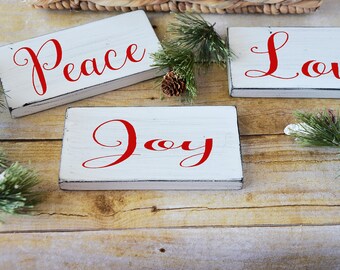 Joy christmas sign | Etsy