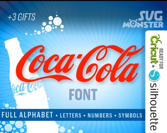 COCA COLA FONT svg coca Alphabet cola font Cuttable letters