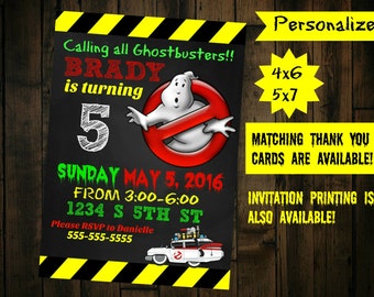 Ghostbusters invitation | Etsy