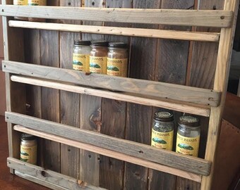 Rustic spice rack | Etsy