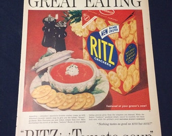 Soup and crackers | Etsy