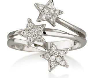 Gold star ring | Etsy