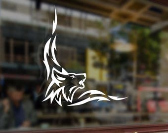 Wolf wall decal | Etsy