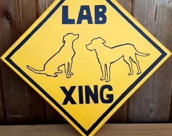 Yellow lab painting | Etsy