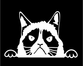Grumpy cat decal | Etsy