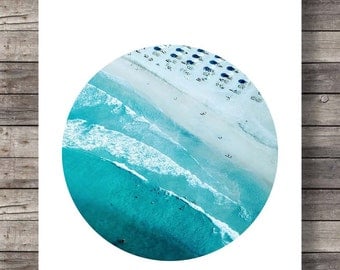 Aerial beach print | Etsy