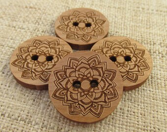 Mandala button | Etsy