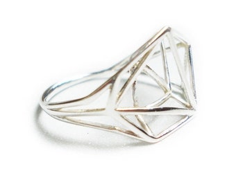 Geometric ring | Etsy