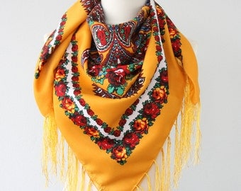 Babushka scarf | Etsy