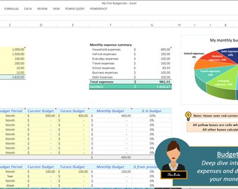 Budget spreadsheet | Etsy