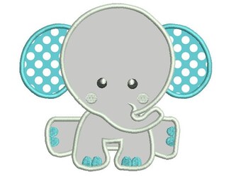 Elephant Applique Design