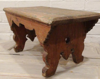 Primitive footstool | Etsy
