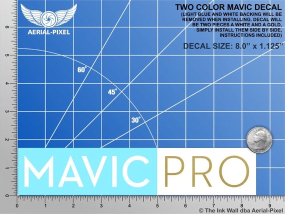 DJI Mavic Pro White and Gold Case & Vehicle Decal Sticker for