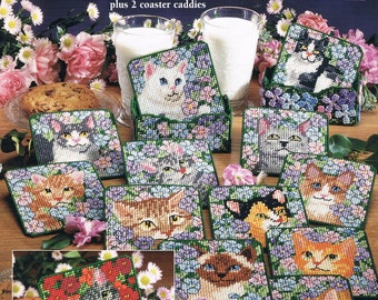 Needlepoint coasters | Etsy