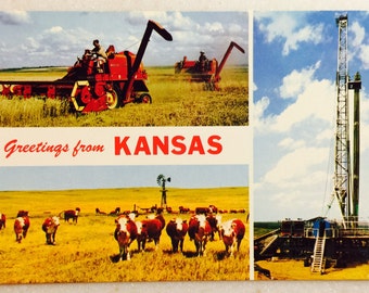 Kansas postcards | Etsy