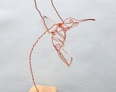Items similar to 3D Copper wire hummingbird on Etsy