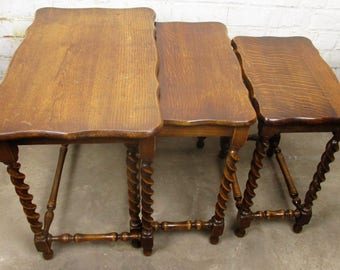 Barley twist table | Etsy