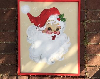 Santa art | Etsy