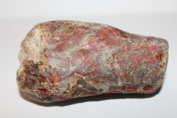 Red Banded Jasper with Agate Natural Ocean Stone Beach Rock