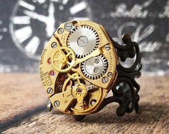 Watch movement ring | Etsy