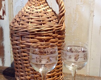 Wicker bottle | Etsy