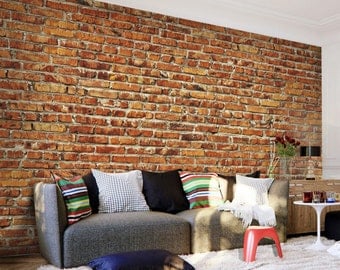 3d brick wallpaper | Etsy