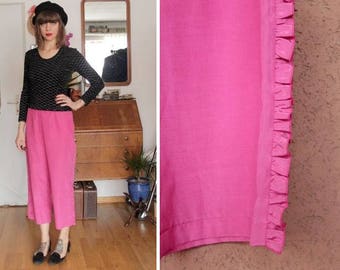 Pink ruffle pants | Etsy