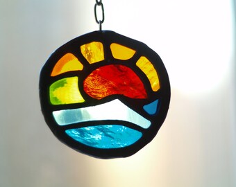 Stained glass sunset | Etsy