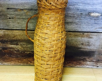 Wicker Umbrella Stand Wicker Basket for Umbrellas Rustic