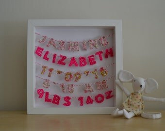 Baby name frame | Etsy